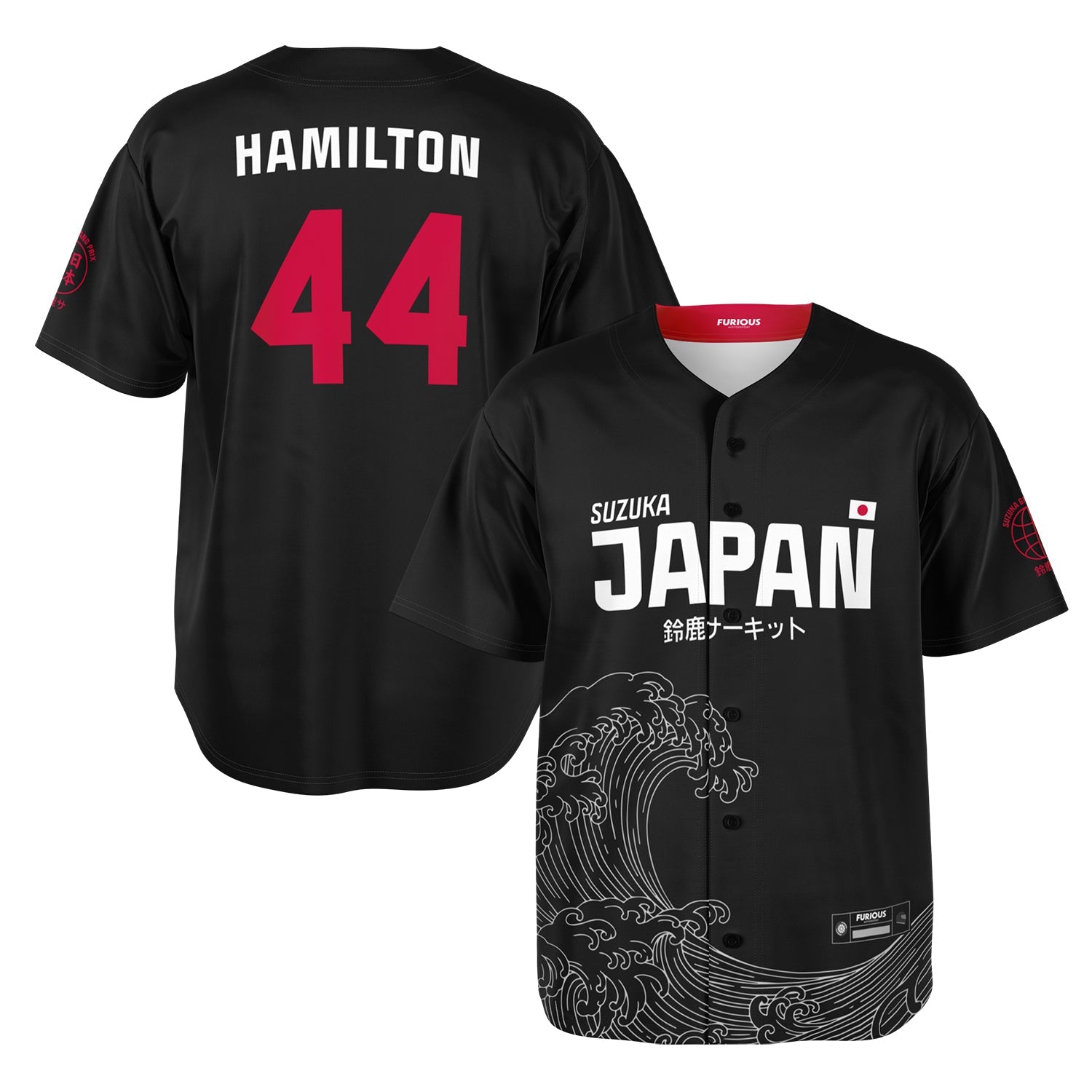Hamilton - Carbon Black Suzuka "Great Wave" Jersey – Furious Motorsport