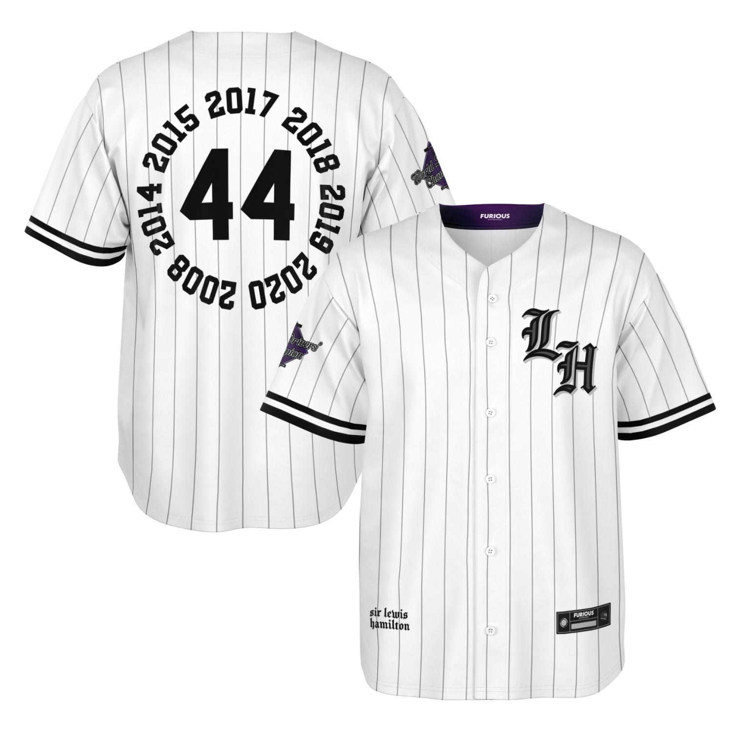 Hamilton - White WDC Banner Jersey – Furious Motorsport